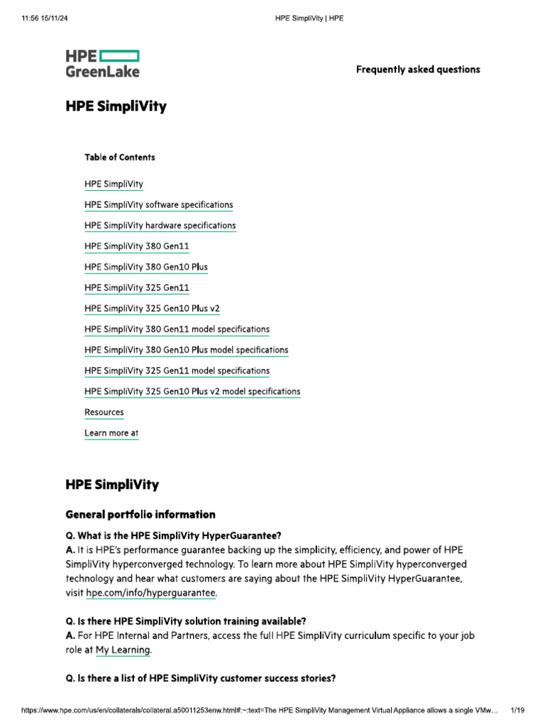 HPE SimpliVity | PDF