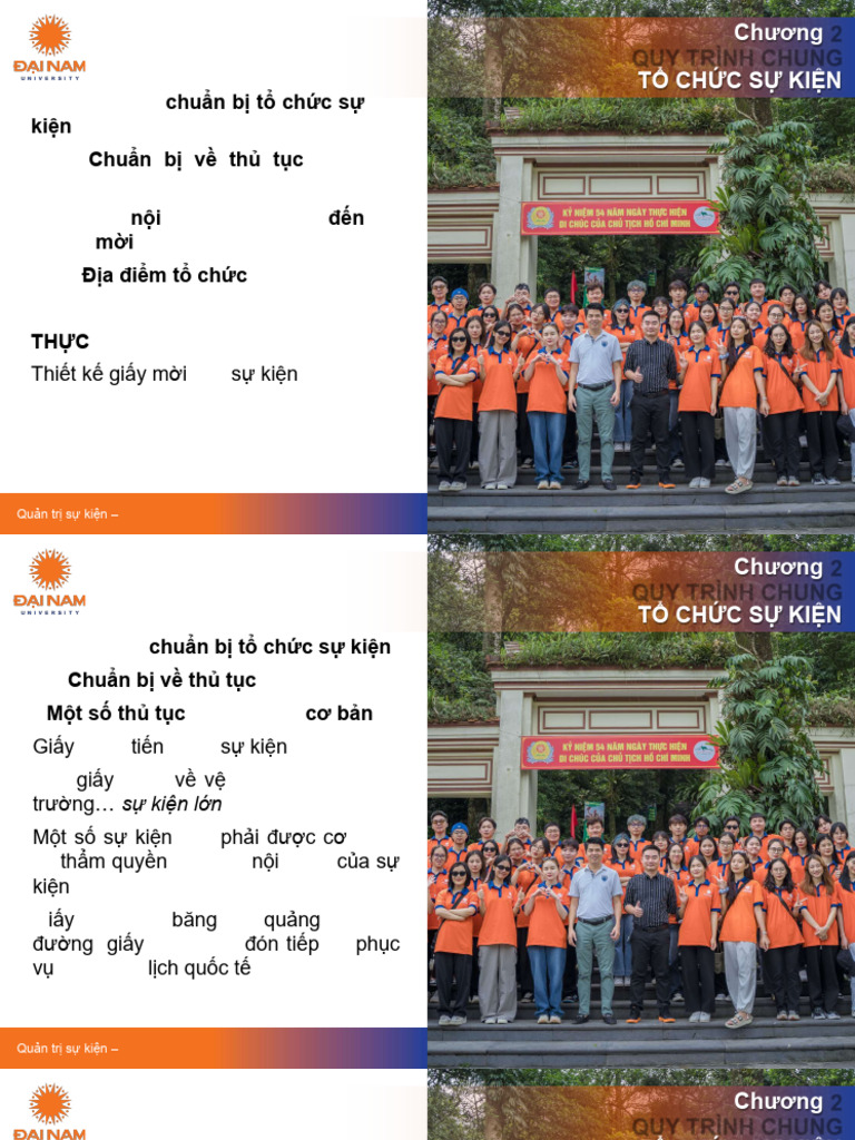 TOU Bai Giang Quan Tri Su Kien 6 | PDF