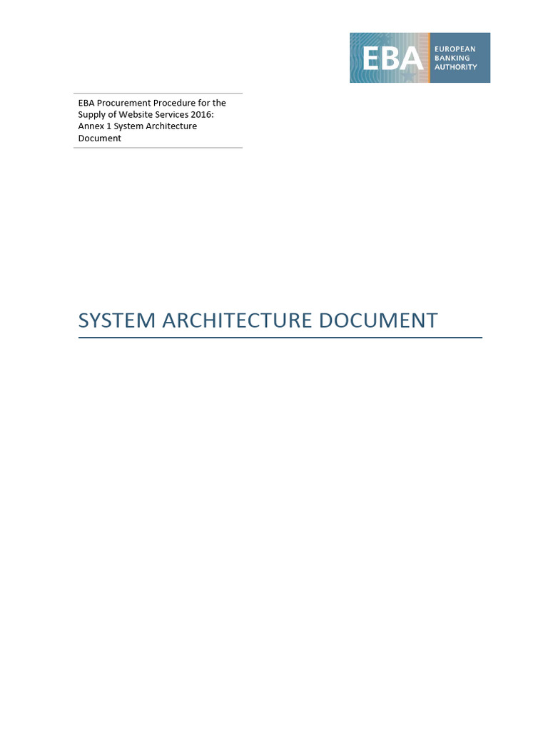 EBA Website System Architecture | PDF | Apache Solr | Computer Cluster