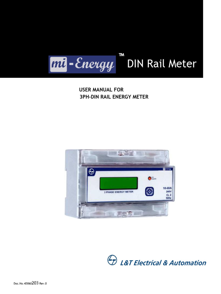 PA - THREE PHASE DIN METER - Manual - 1 - 1 | PDF | Ac Power ...