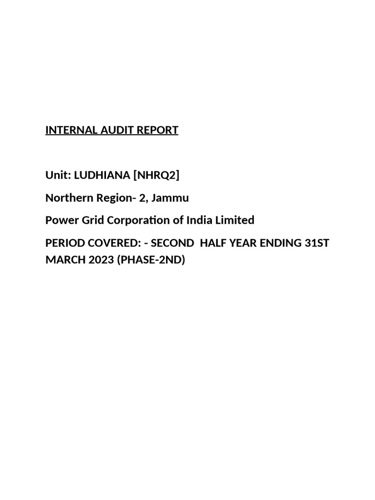 Audit Compliance Report: Ludhiana 2023 | PDF | Audit | Internal Audit