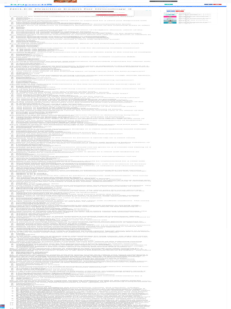 NCLEX Practice Exam For Oncology 3 - RNpedia | PDF | Leukemia | Lung Cancer