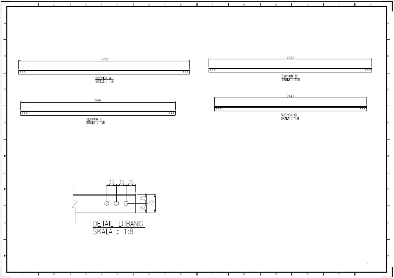 Drawing Struktur Detail - Gudang 1-14 | PDF