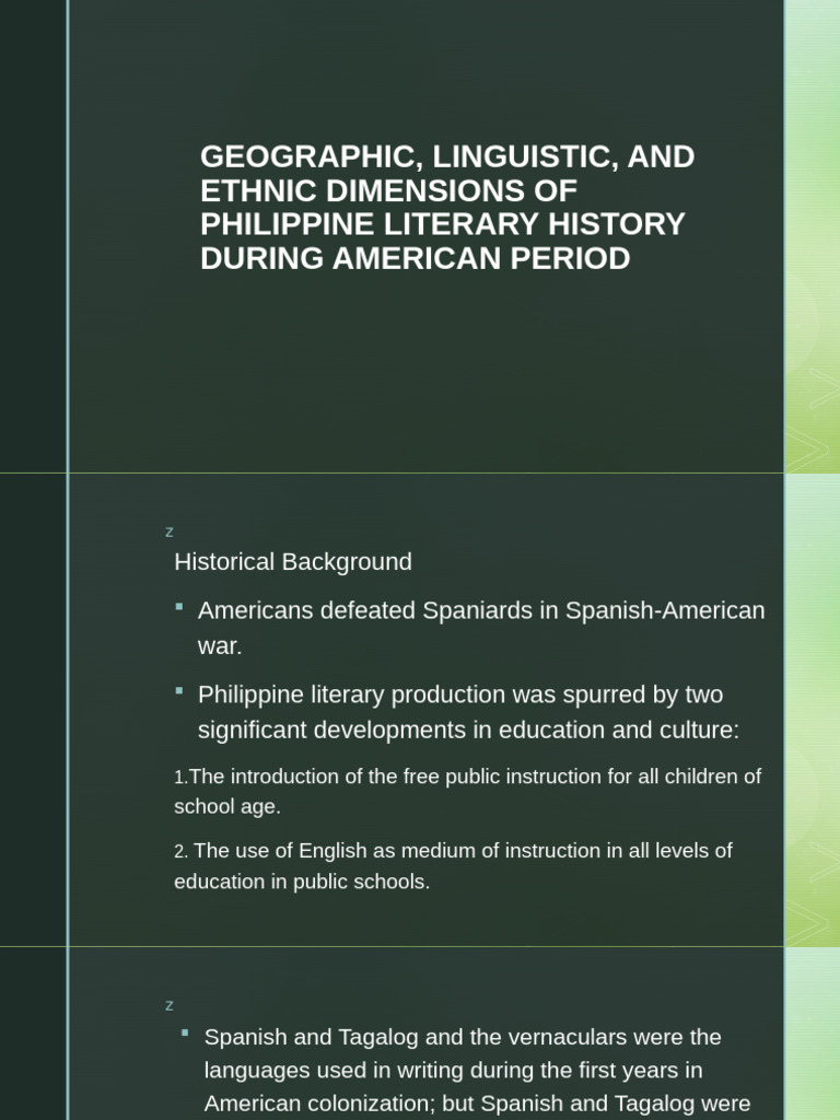 During American Period | PDF | Tagalog Language | Philippines