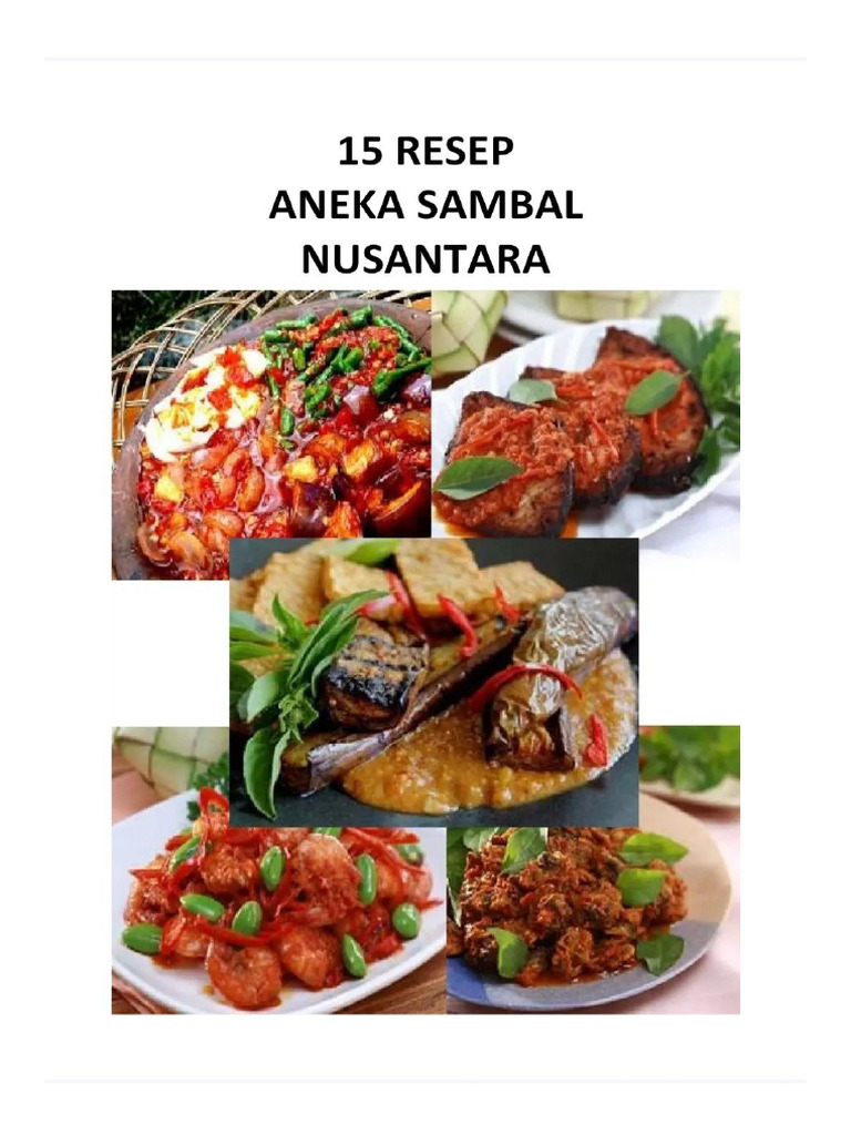15 Resep Aneka Sambal Nusantara | PDF