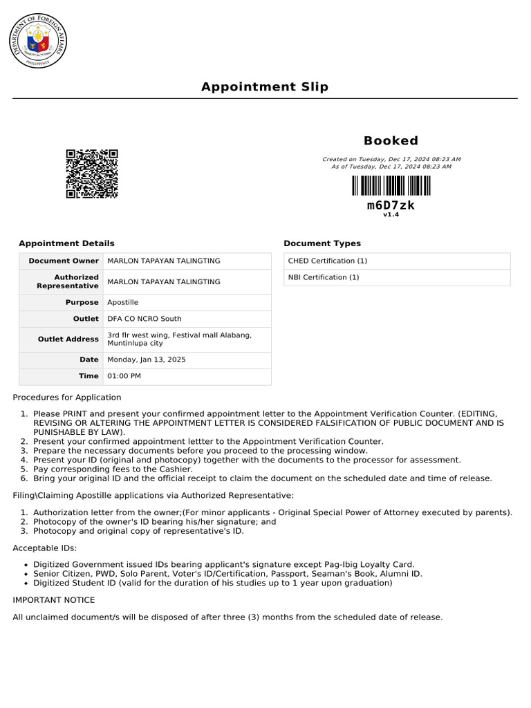 document (1) | PDF | Identity Document | Government And Personhood