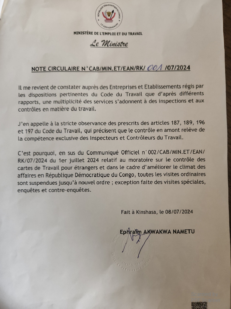 note circulaire des inspections | PDF