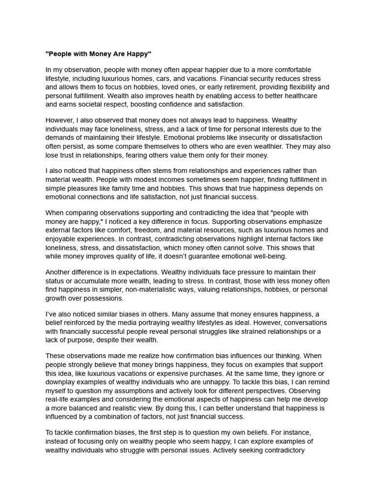 AD 480 Individual Assignment 2 | PDF | Happiness | Contentment