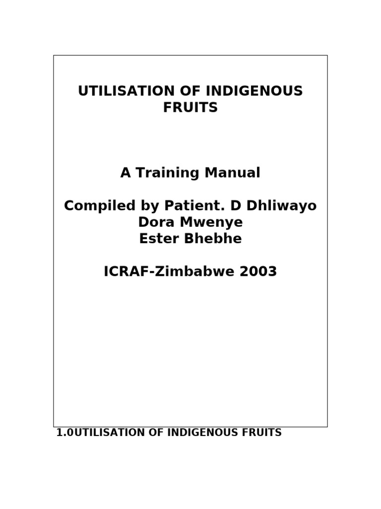 Indigenous Fruit - Icraf | PDF | Fruit Preserves | Juice