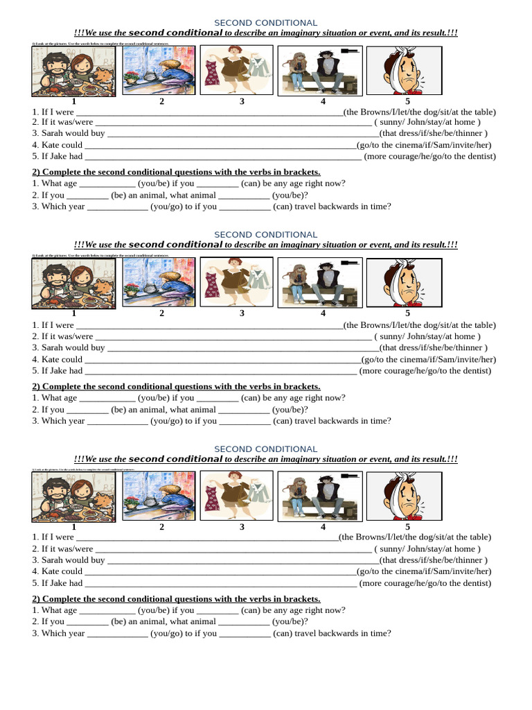 second-conditional-exercises-grammar-drills-grammar-guides- (1) (1) | PDF | Linguistic ...
