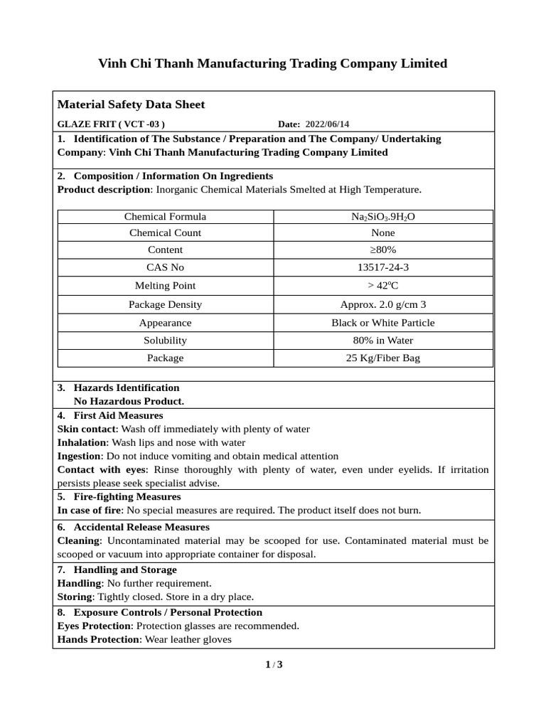 STPP-MSDS FOR .... | PDF | Water | Toxicity