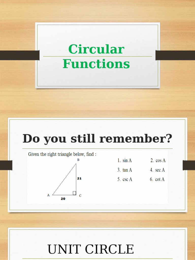 2 2 Circular Functions | PDF