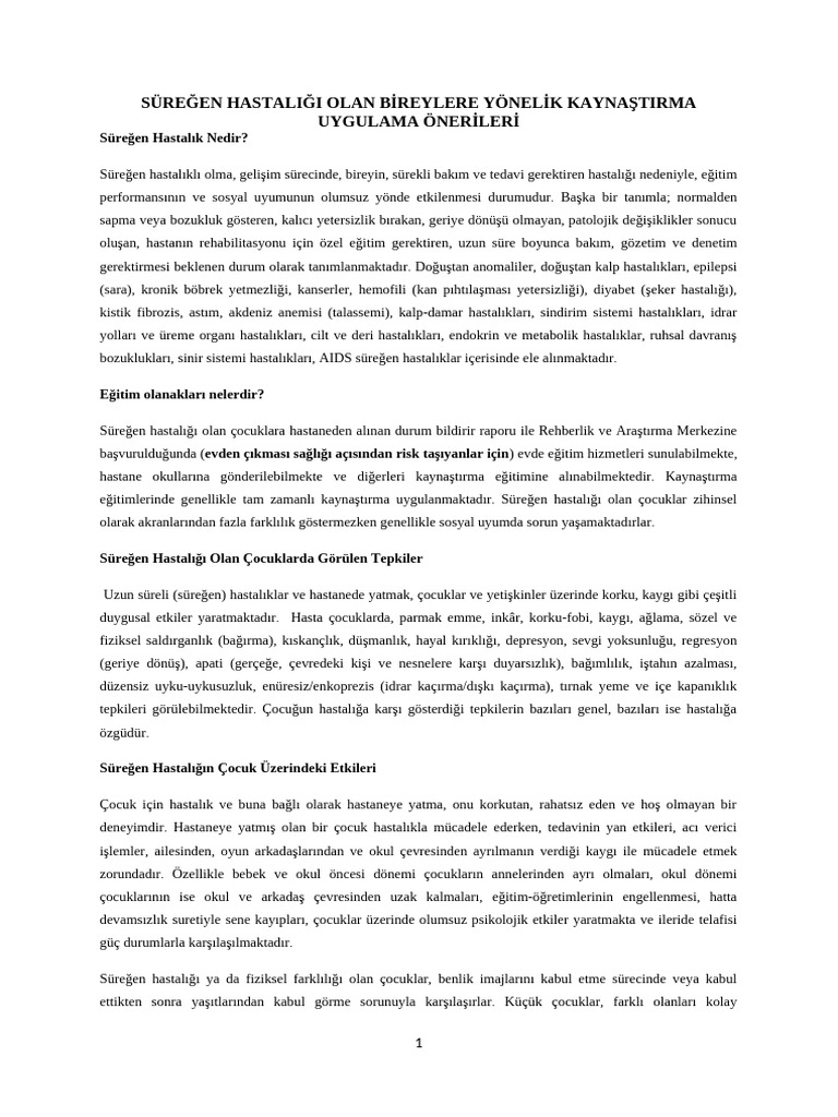 Sureyen Hastaliyi Olan Oyrencyler | PDF