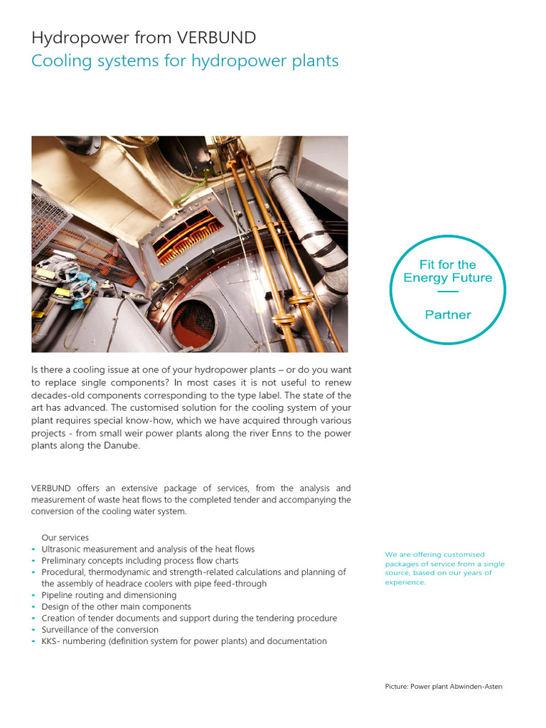 Verbund Hydro Consulting - Cooling Systems | PDF | Hydroelectricity | Nature