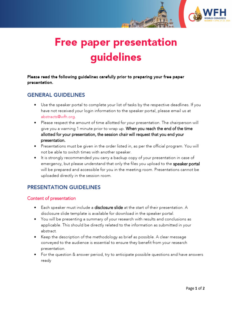 Free Paper Presentation Guidelines | PDF | Typefaces | Microsoft Power Point