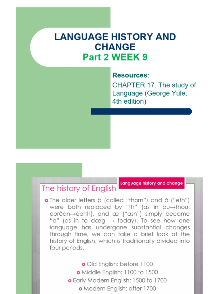 Evolution of English Language History | PDF | English Language | Verb