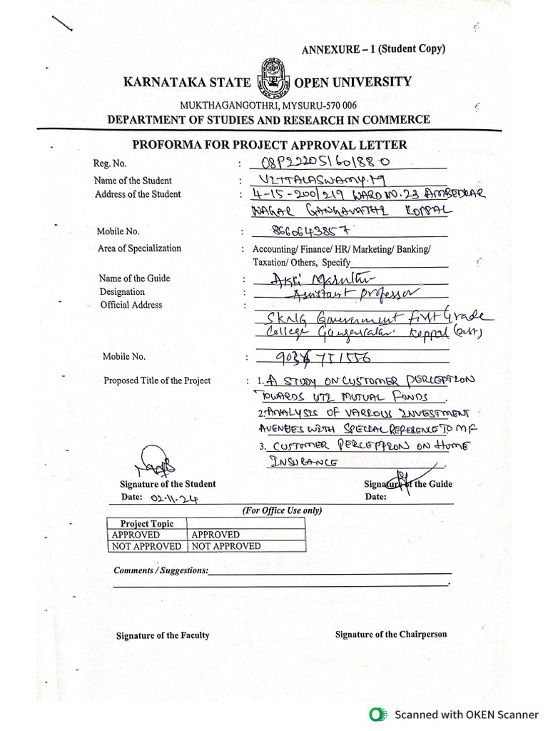 Vittal Project Approval | PDF