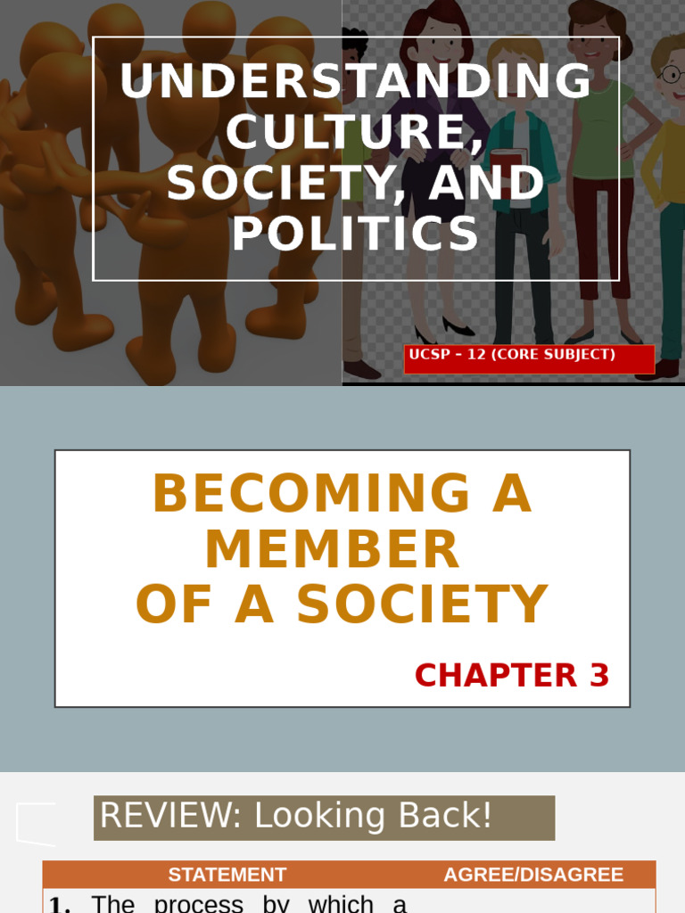 L9 ucsp | PDF | Social Group | Socialization