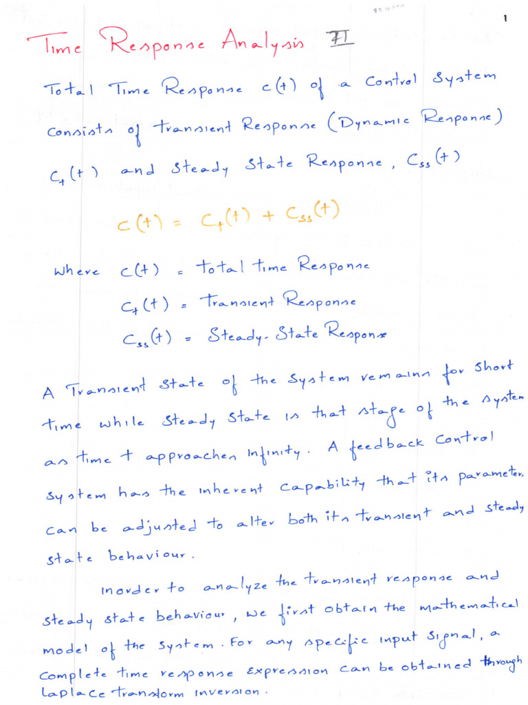 Control Systems Unit-2 | PDF