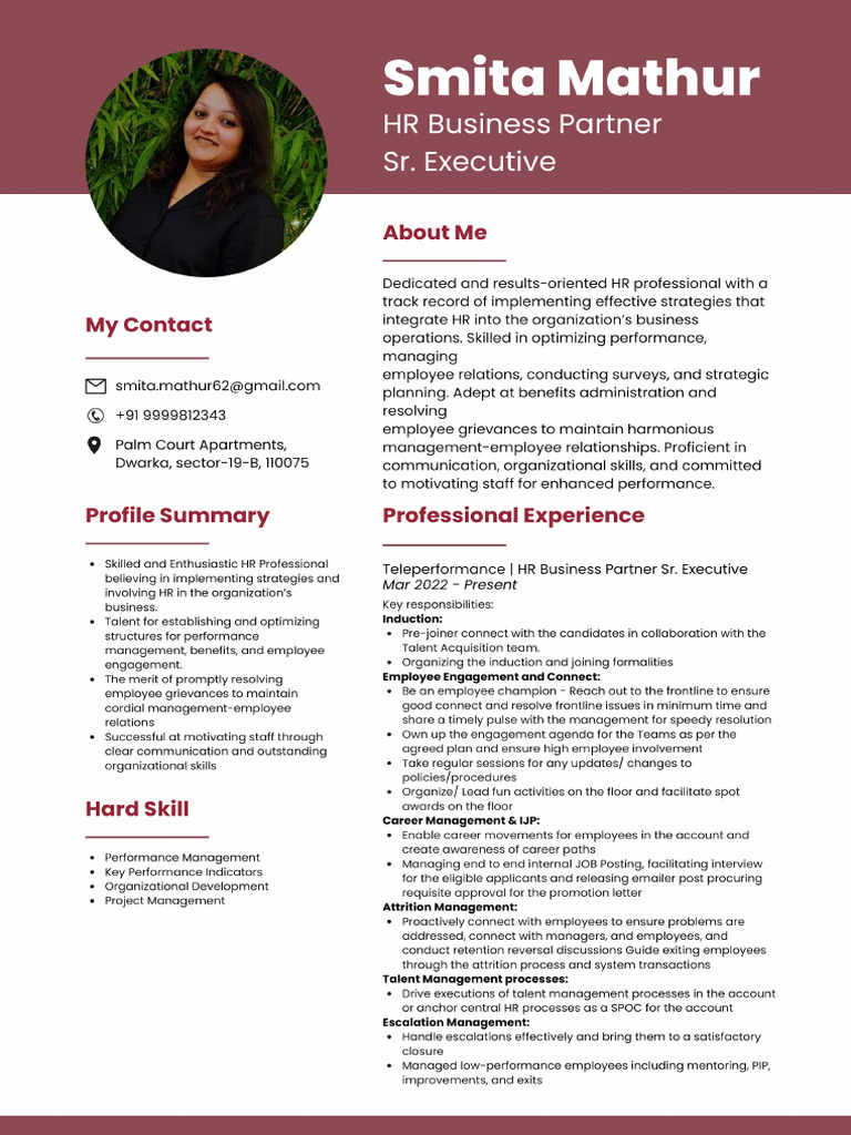 Smita CV | PDF