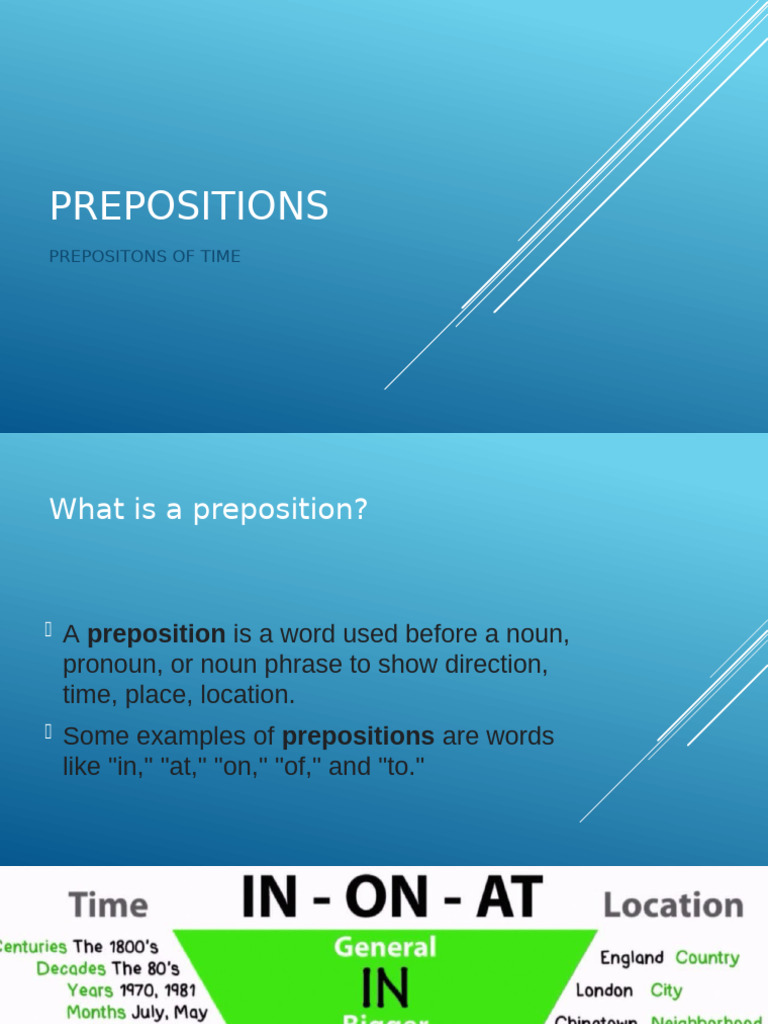 Understanding Prepositions of Time | PDF