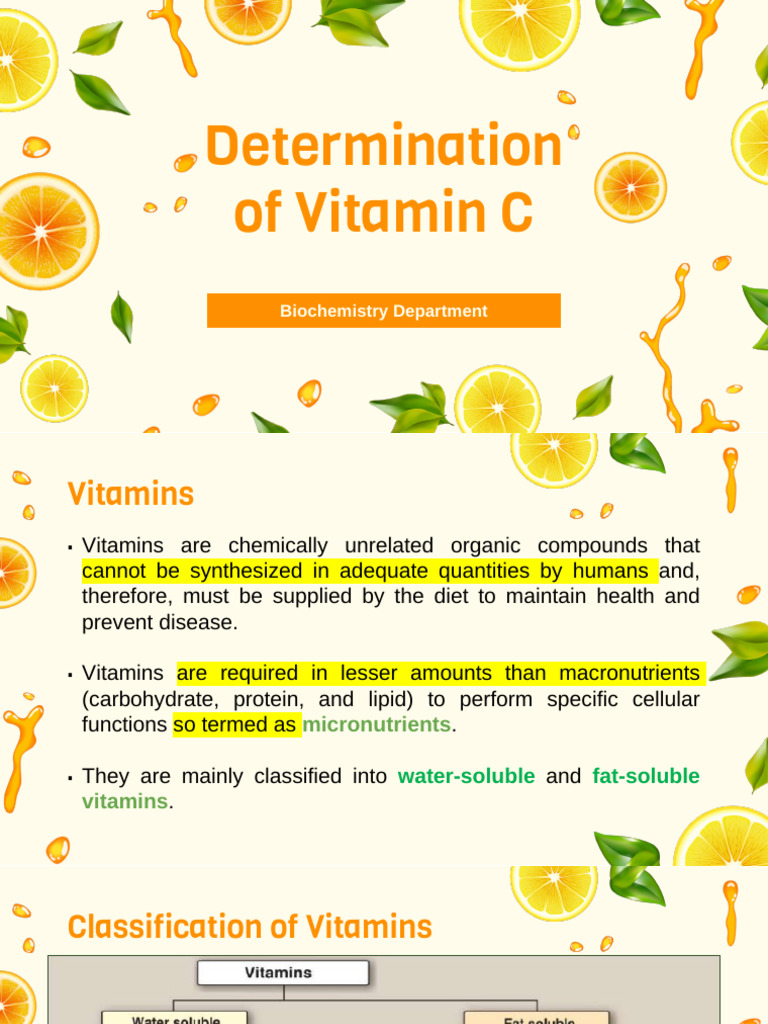 Vitamin C Determination | PDF | Vitamin C | Vitamin