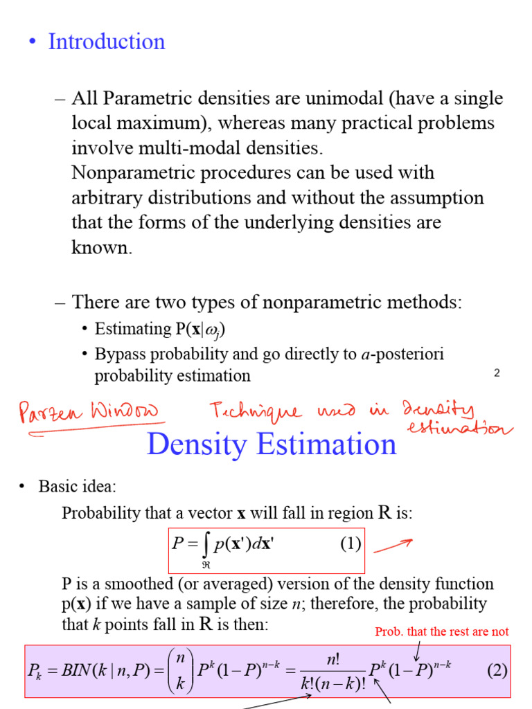 Parzen Window | PDF | Estimator | Probability Theory