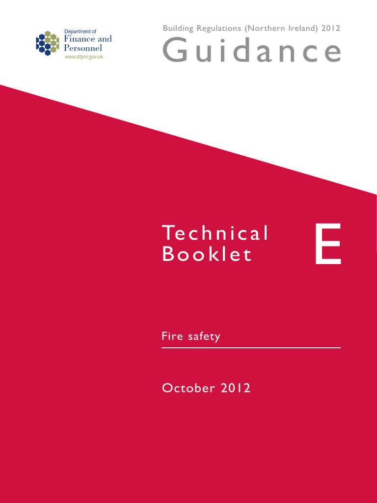 Fire Safety Guidance: Technical Booklet E | PDF | Fires | Firefighting