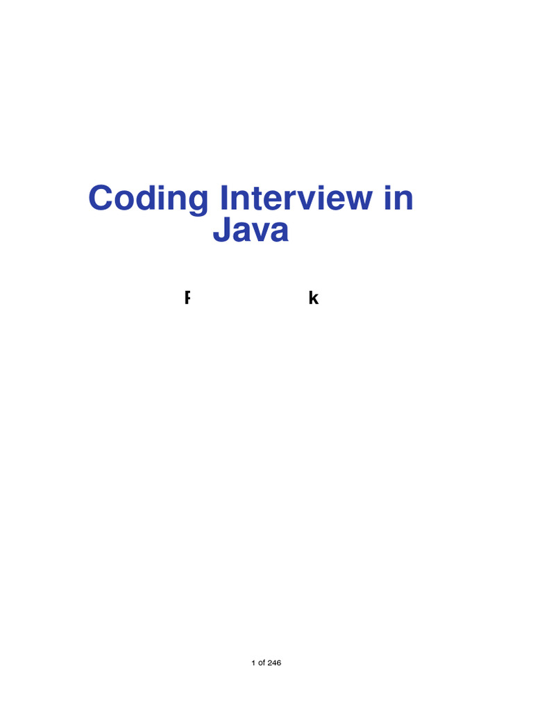 Coding Interview in Java: Program Creek | PDF | Integer (Computer Science) | Queue (Abstract ...