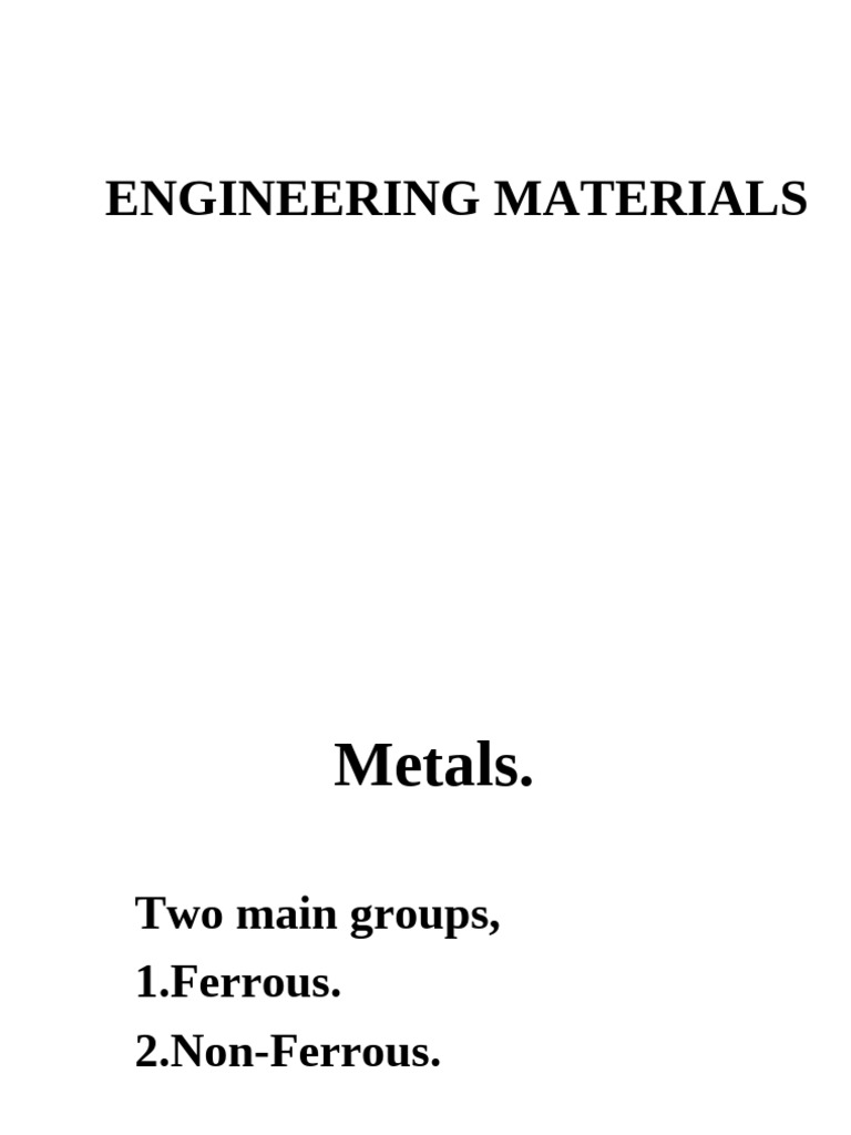 Metals - Ferrous and Non Ferrous | PDF | Metals | Brass