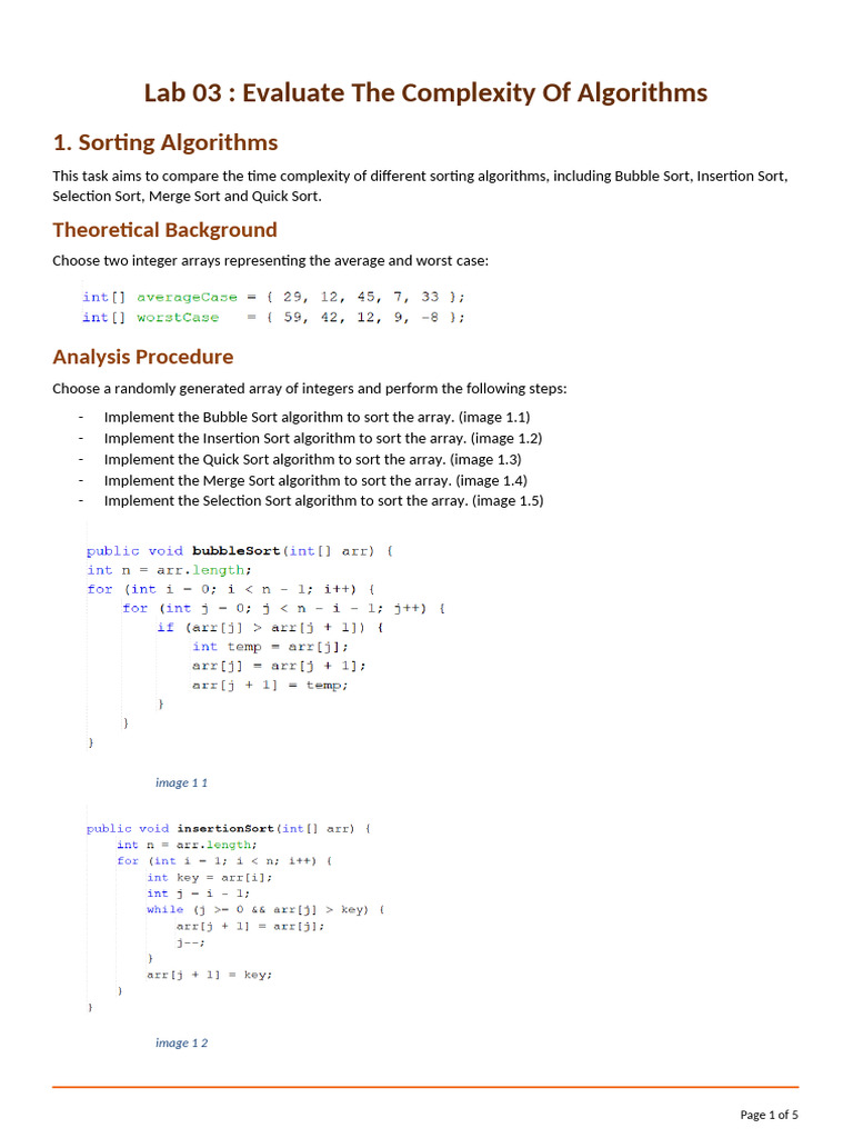 Lab 03 Pdf Algorithms Algorithms And Data Structures 7760