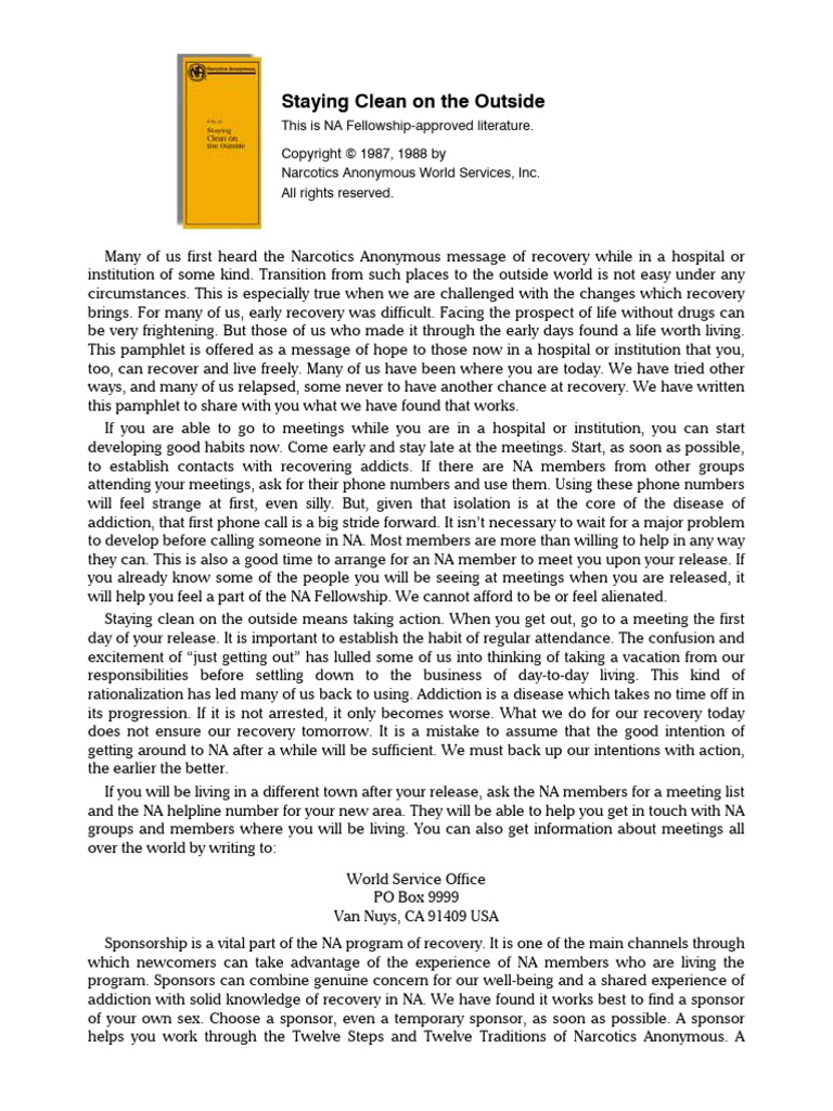 Staying Clean on the Outside | PDF