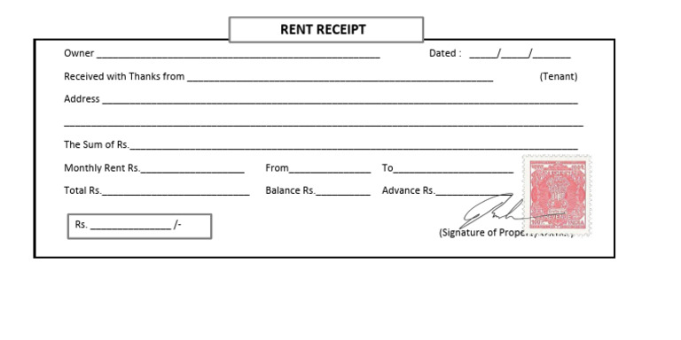Rent Receipt 1 | PDF