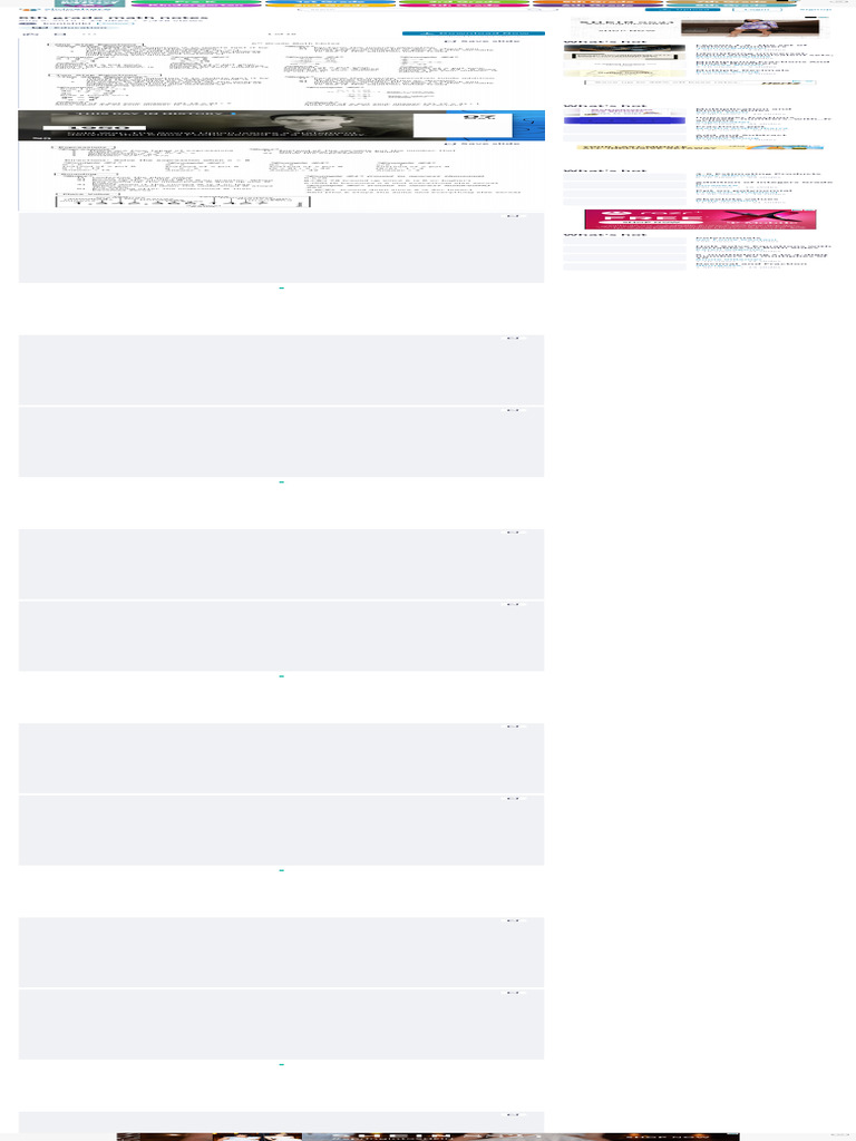 6th Grade Math Notes Pdf 2 Pdf Multiplication Mathematical Concepts