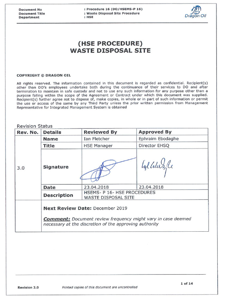 P-16.Waste Disposal Site | PDF | Waste | Waste Management