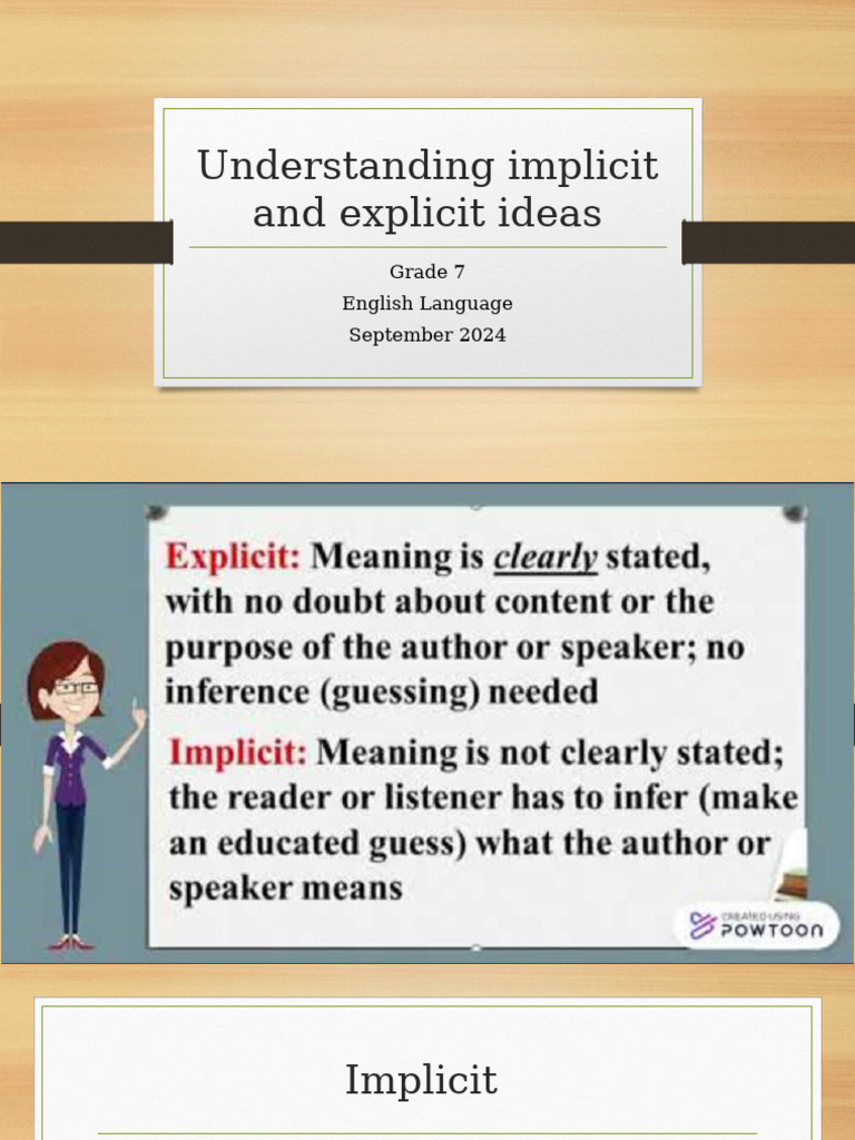 Understanding implicit and explicit ideas | PDF Understanding implicit and explicit ideas | PDF