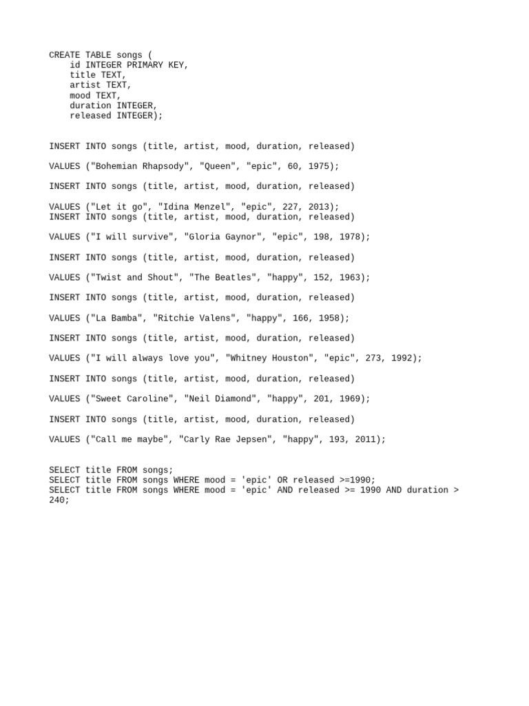 Challenge Karaoke Song Selector | PDF