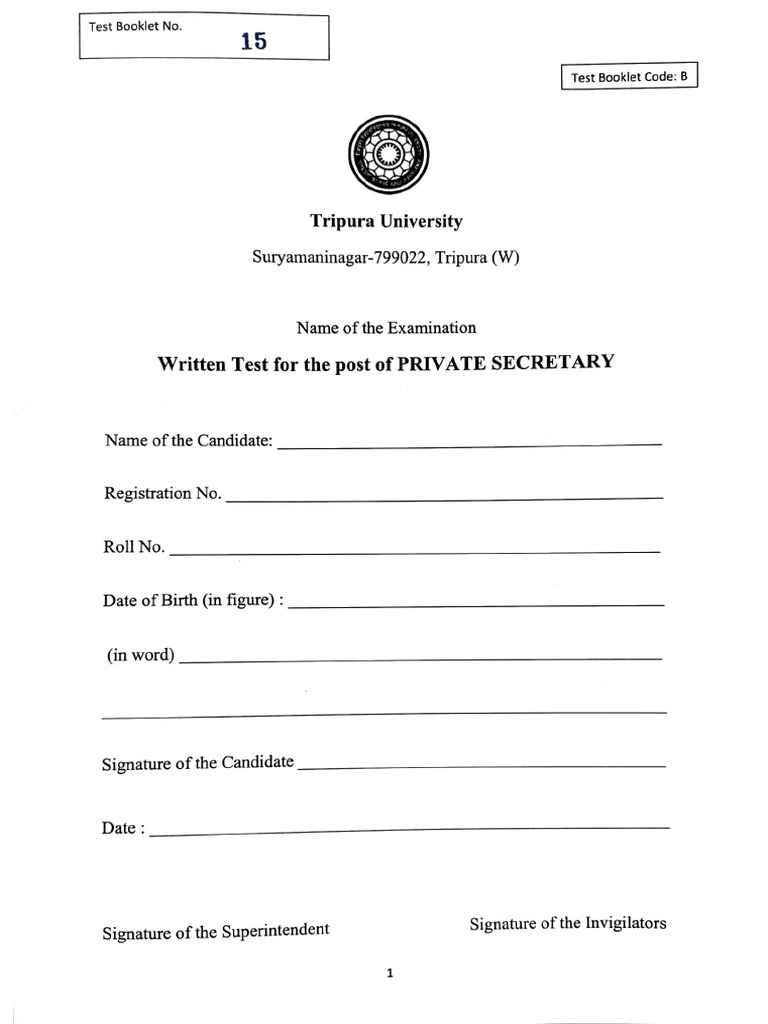Private Secretary | PDF