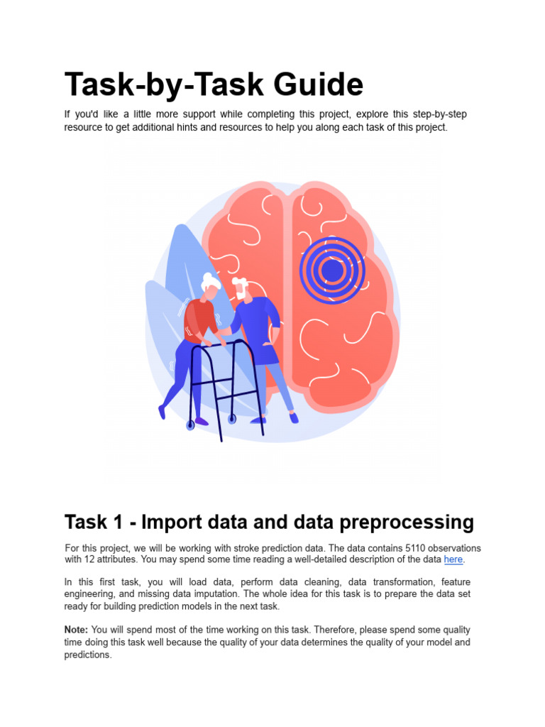 Task By Task Guide Build And Deploy A Stroke Prediction Model Using R Pdf Data Analysis