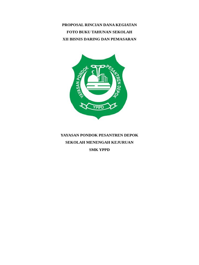Proposal Foto Buku Tahunan SMK YPPD | PDF