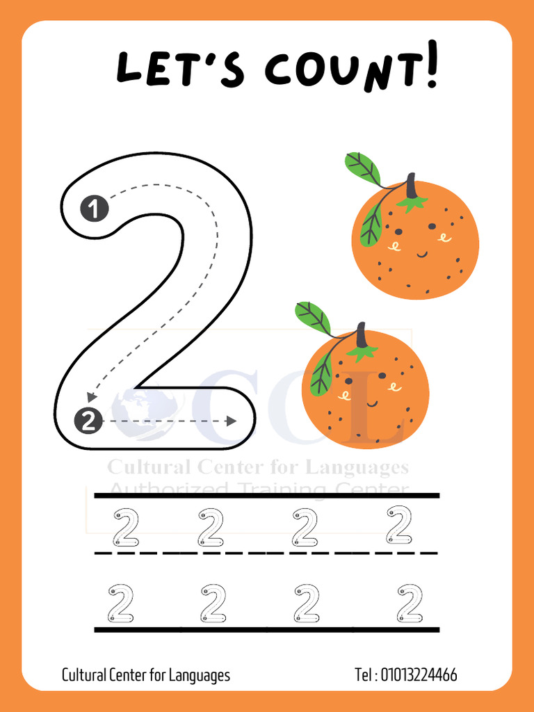 Colorful Illustrative Let's Count The Number 1-10 Math Worksheet | PDF