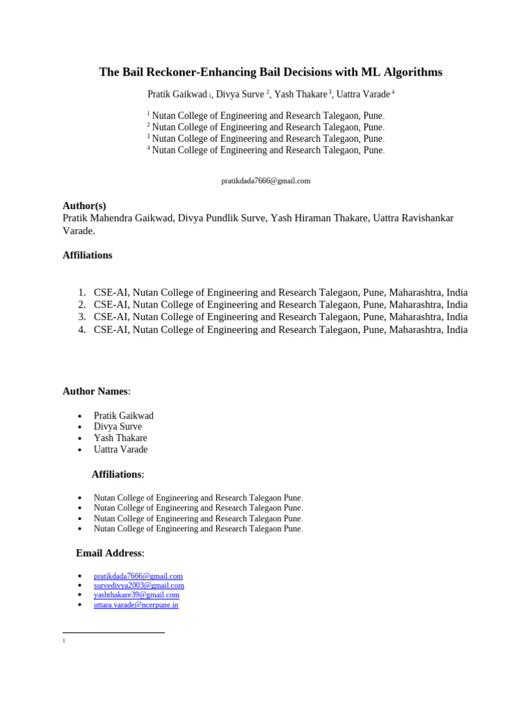 Author and Affiliation (1) - 1 | PDF