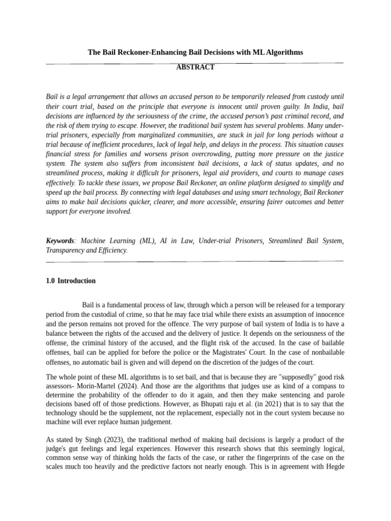 AI-Driven Bail Decision Optimization | PDF | Artificial Intelligence ...