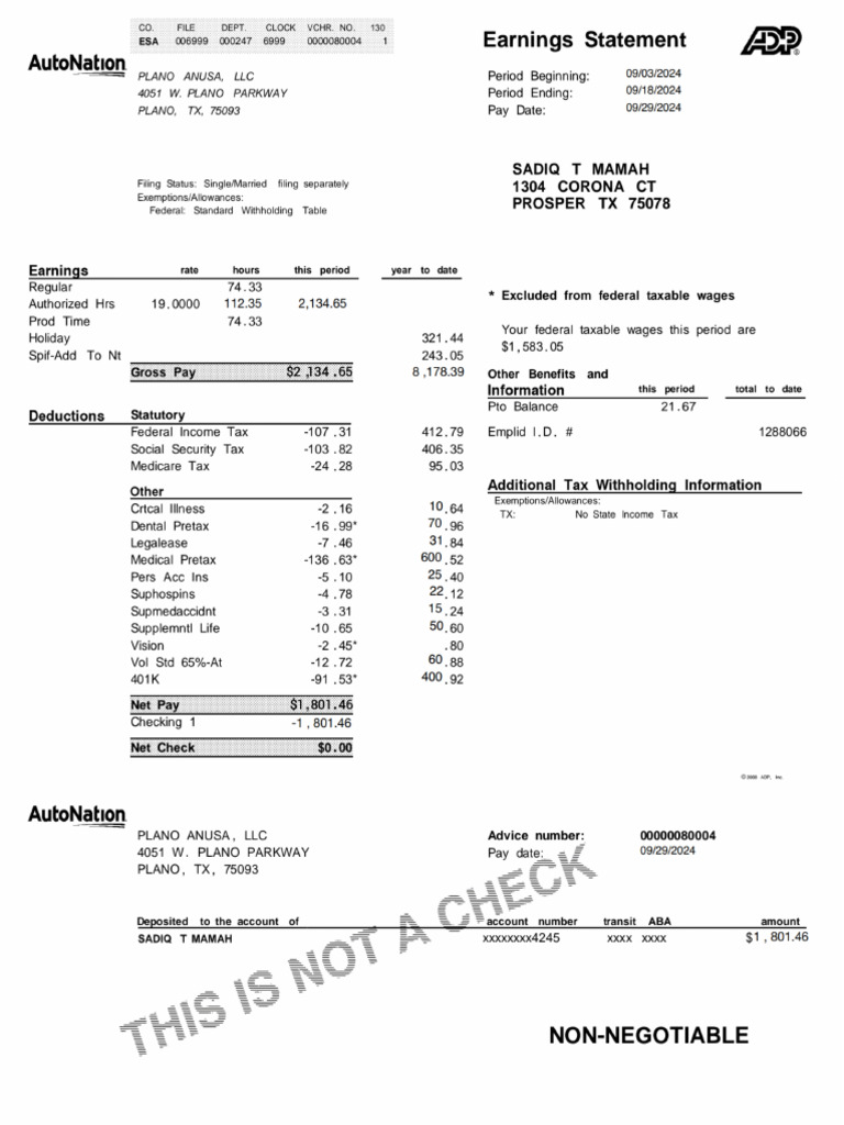Paystub | PDF
