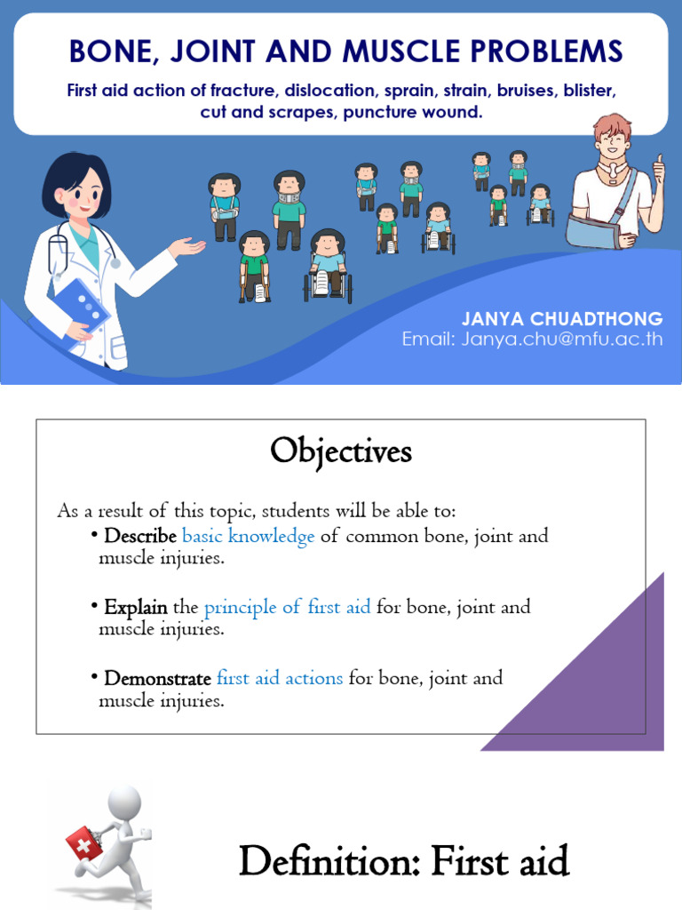 First Aid for Bone and Joint Injuries | PDF | Musculoskeletal System ...