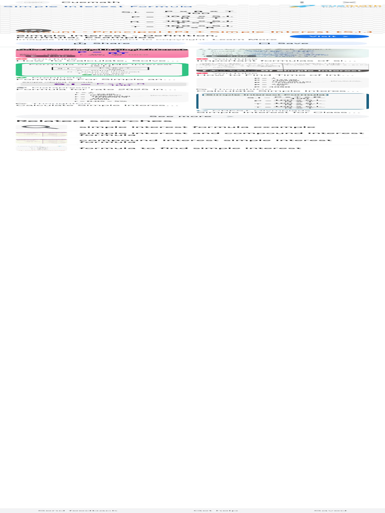 Simple Interest Formula - Google Search 2 | PDF