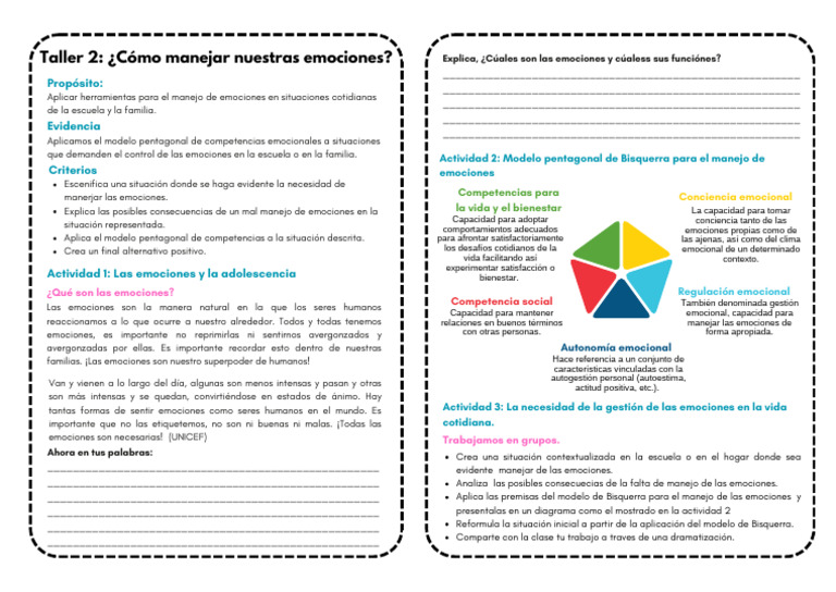Gestionar mis emociones (1) | PDF | Las emociones | Autorregulación emocional