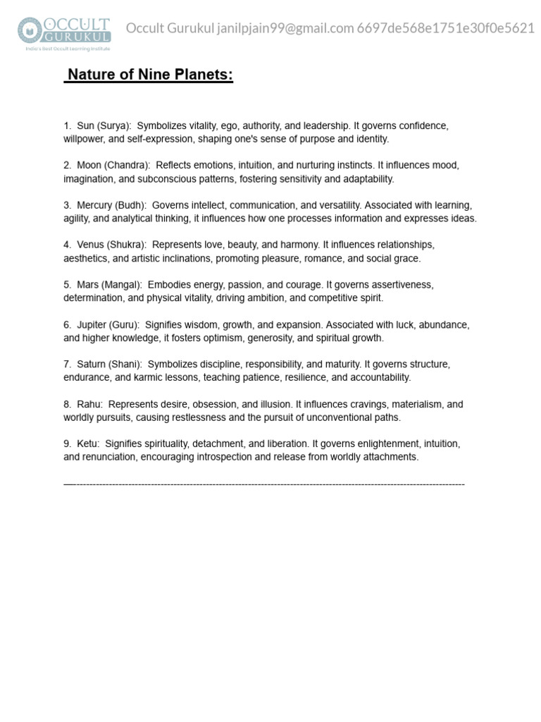 1-Nature of Nine Planets | PDF