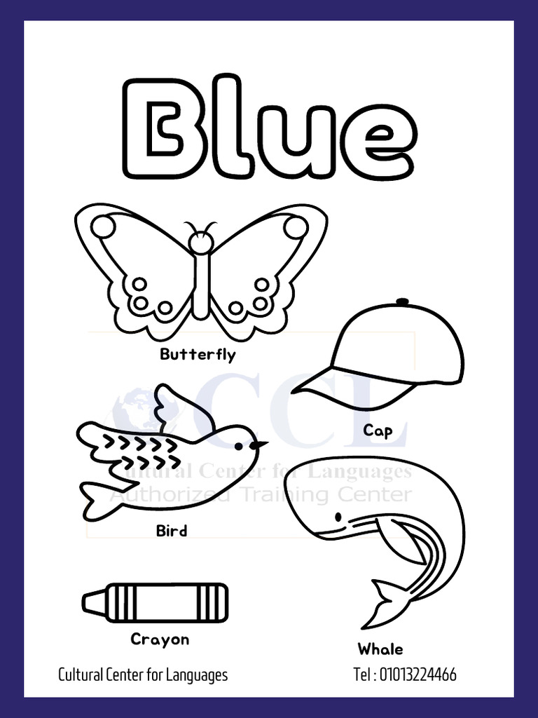 Multi-Color Border Illustrative Colors Kindergarten Coloring Page ...