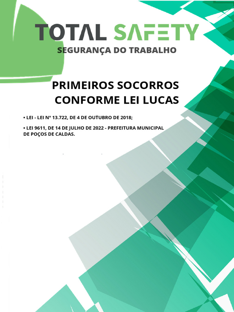 Folder-primeiros Socorros Conforme Lei Lucas | PDF | Primeiros socorros